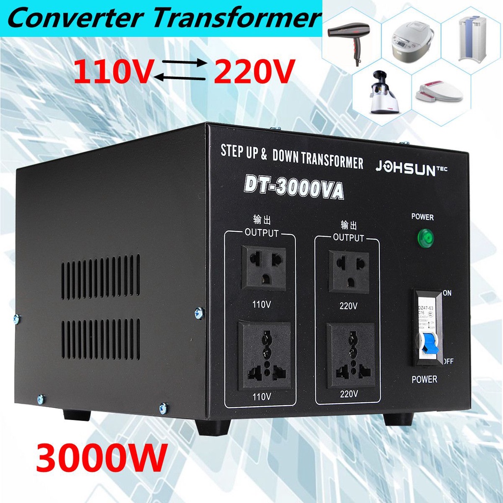 500/1000/2000/3000/5000W 220V auf 110V 50Hz / 60Hz Converter Heavy Duty ...