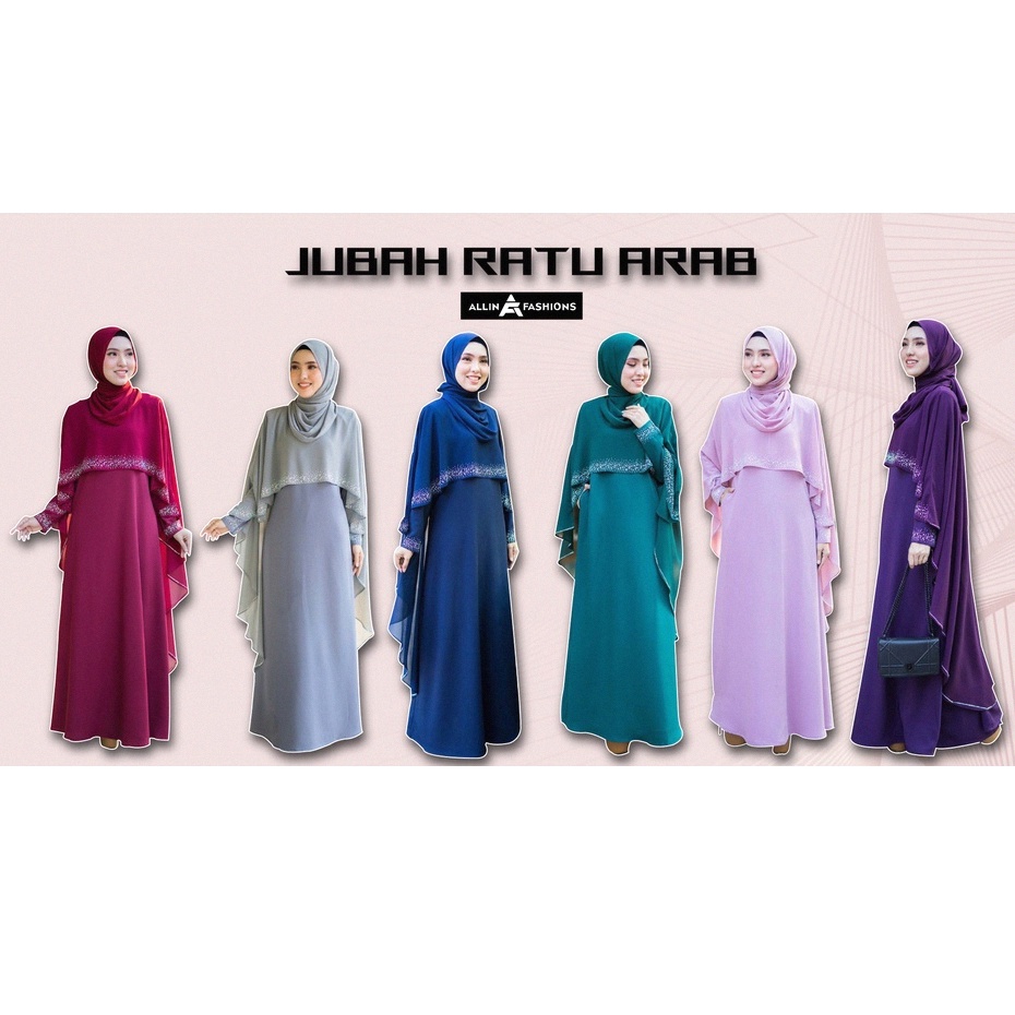 JUBAH RATU ARAB 2.0 | JUBAH CAPE QUEEN | JUBAH PERMAISURI | DRESS ABAYA ...