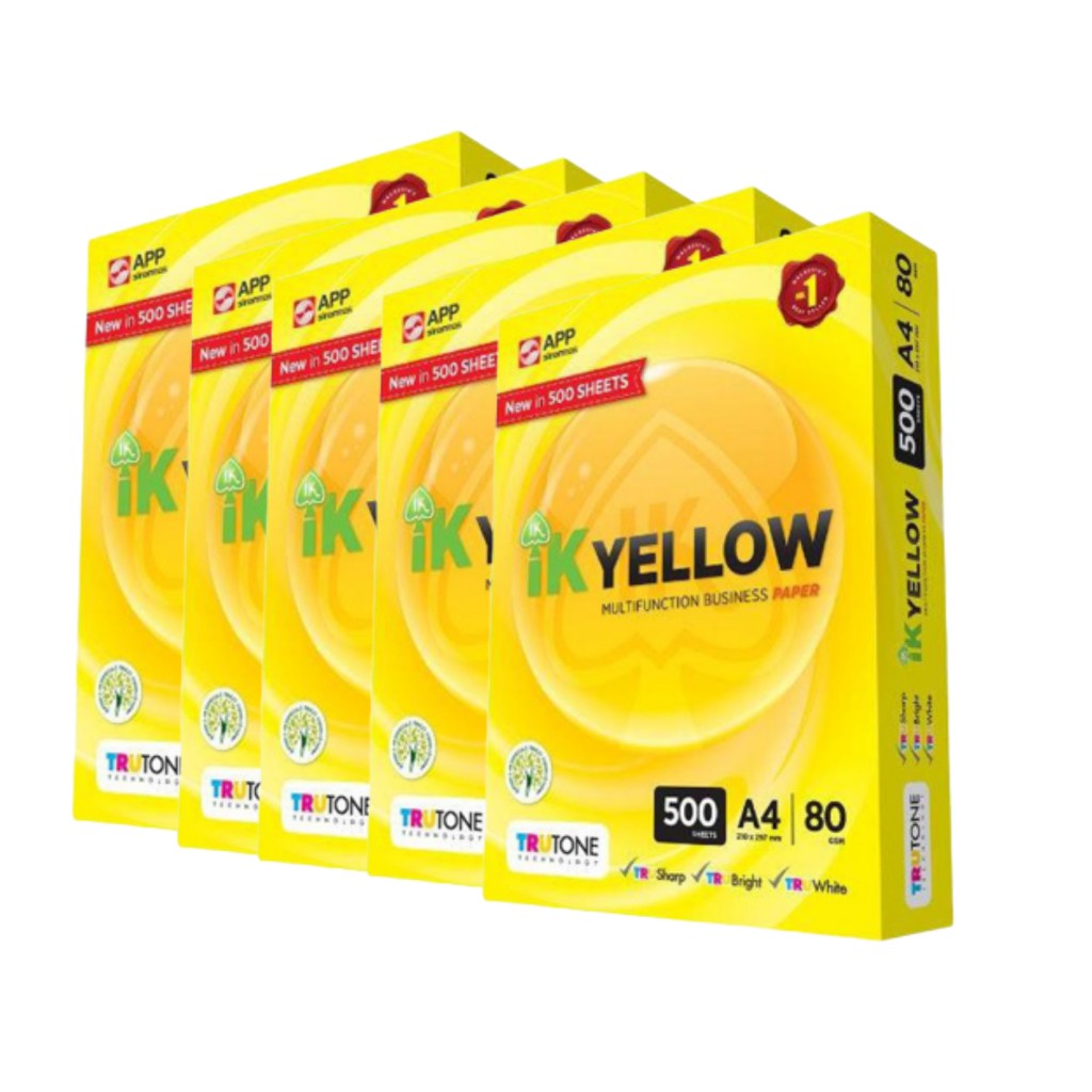 IK Yellow A4 Paper 80gsm - 5 Reams (1 Carton) | Shopee Malaysia