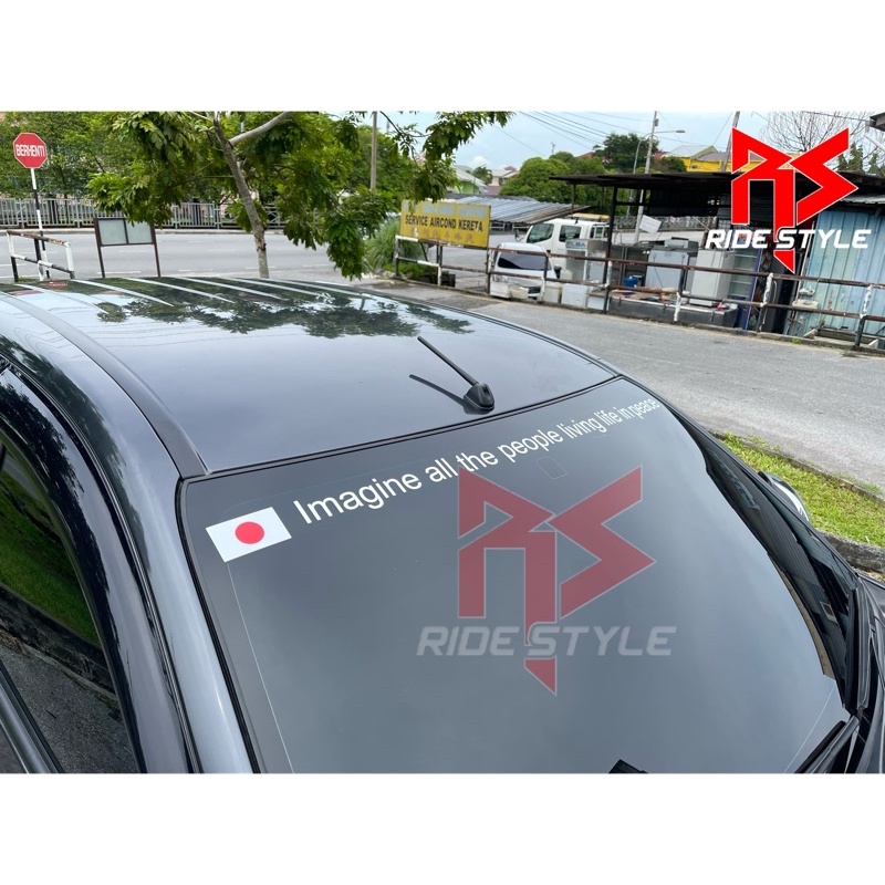 IMAGINE ALL THE PEOPLE LIVING LIFE IN PEACE Car Sticker Windscreen Side ...