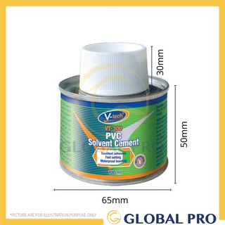 VTECH VT-300 PVC Solvent Cement 100ml Clear Color Bond and Fitting PVC Pipes Adhesives Gam ...