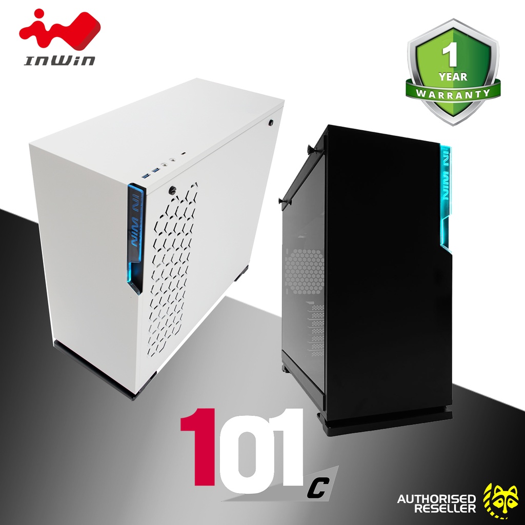 InWin 101C with RGB and USB 3.1 Gen2 Type-C Tempered Glass Mid Tower ...