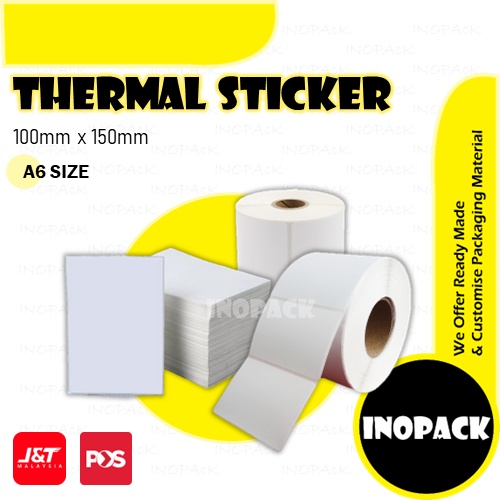 A6 Size Shopee Waybill 100 x 150mm Thermal Paper Shipping Label ...