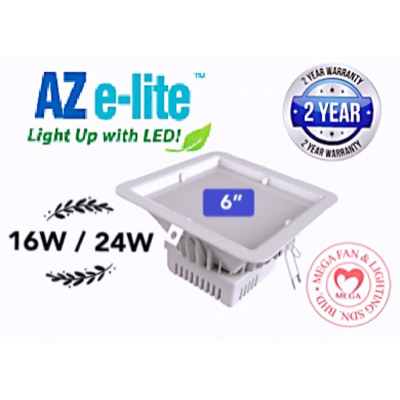 Az-elite LDSA 6” 16W/24W LED Downlight 6500k (Direct replacement of PLC ...