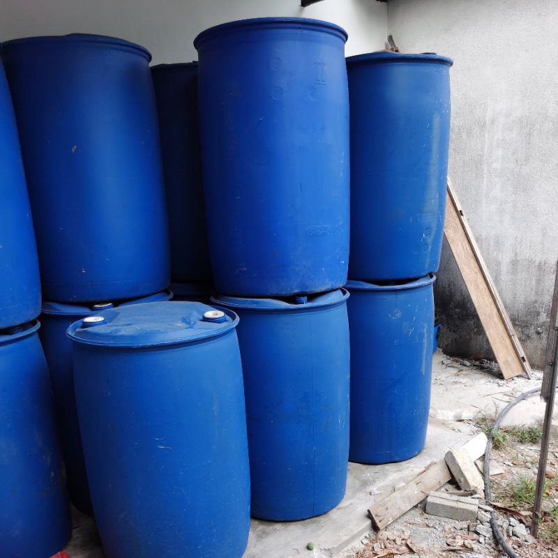 TONG DRUM PLASTIK 200L TERPAKAI / PLASTIC BLUE DRUM | Shopee Malaysia