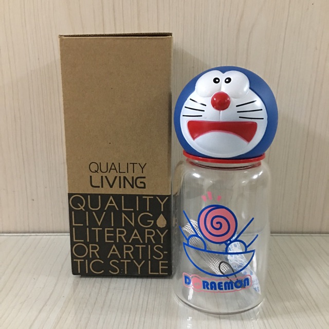🛍🛒 Doraemon Glass Tumbler/ Water Bottle with Box | Shopee Malaysia