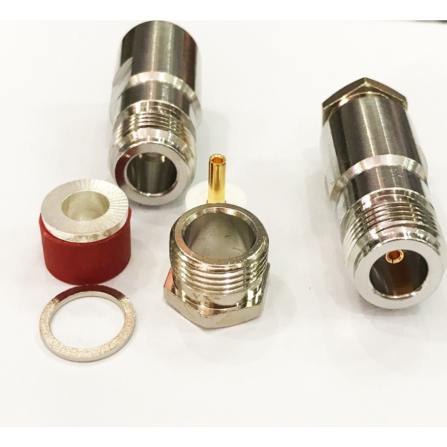 2pcs N Female Jack Clamp for RF Coaxial Coax Cable RG8 50-7 7D-FB ...