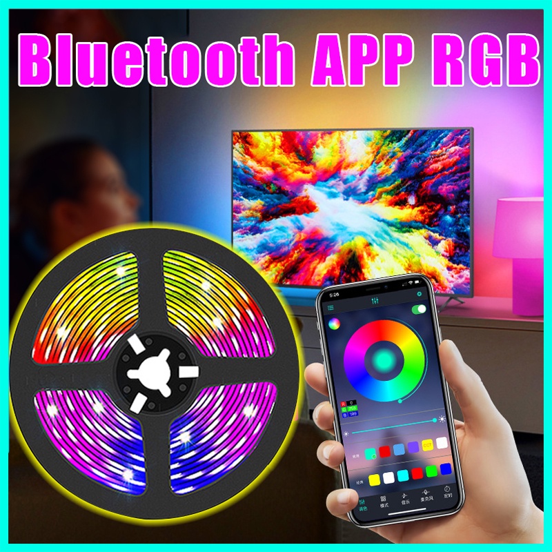 LED Strip Lights RGB 2835 Bluetooth Control USB Flexible Lamp 5V Tape ...