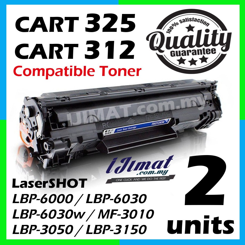 2x Canon Cartridge 325 312 CART CRG LBP3010 LBP3018 LBP3050 LBP3100 ...