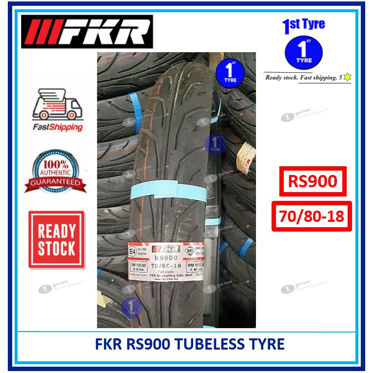 TAYAR FKR MOTORCYCLE TYRE RS900 70/80-18 TUBELESS [ TAYAR 2024 ...