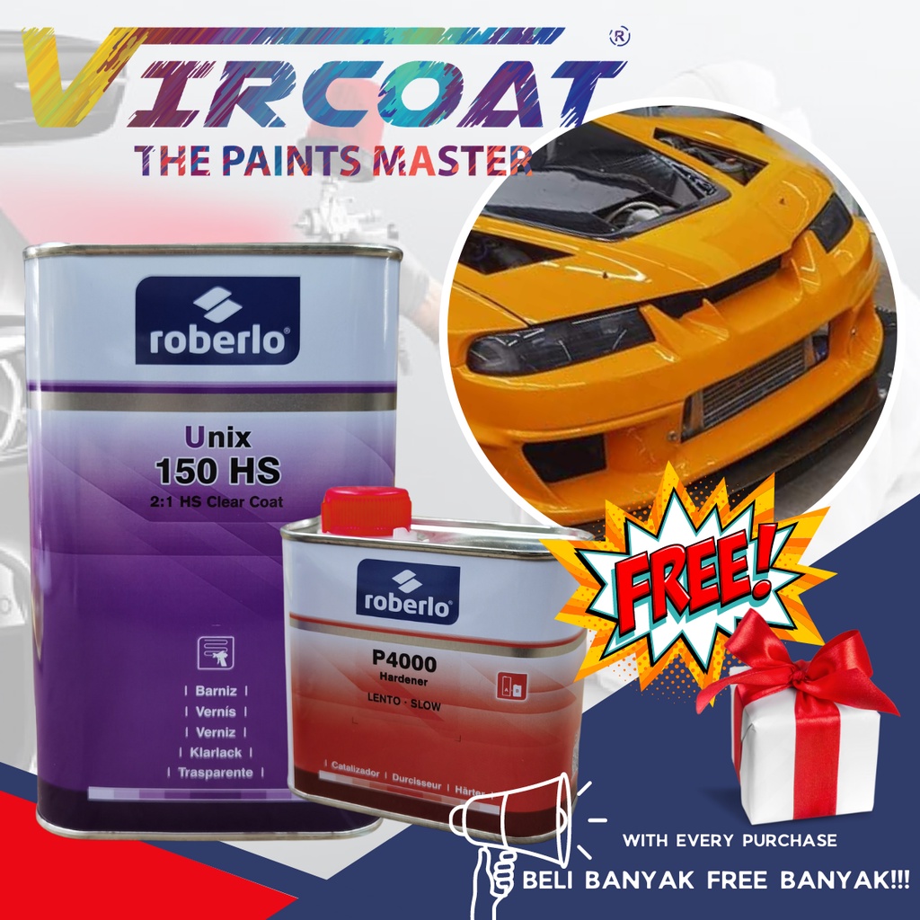 ROBERLO Superior HS150 Clearcoat & P4000 Hardener| 2K Clear | Lacquer ...