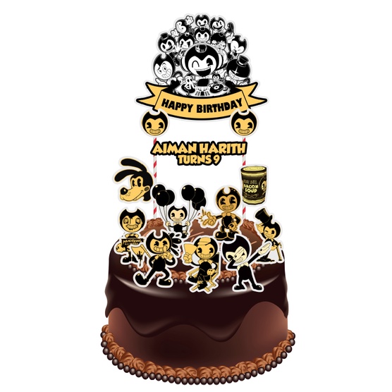 BENDY and the ink machine Cake Topper | Shopee Malaysia