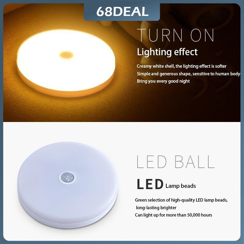 【Johor Stock】LED Motion Sensor Light USB Rechargeable Wireless Human ...