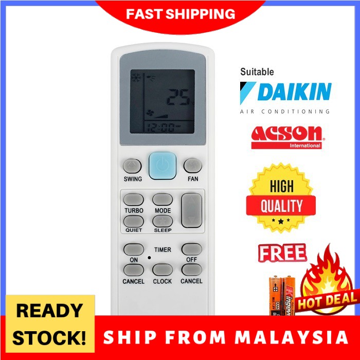 NEW DAIKIN ACSON Aircon Air Conditioner Remote Control ECGS02 ECGS02-i ...