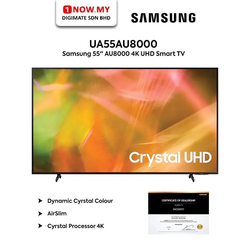 Samsung 55" AU8000 4K UHD Smart TV UA55AU8000 | Shopee Malaysia