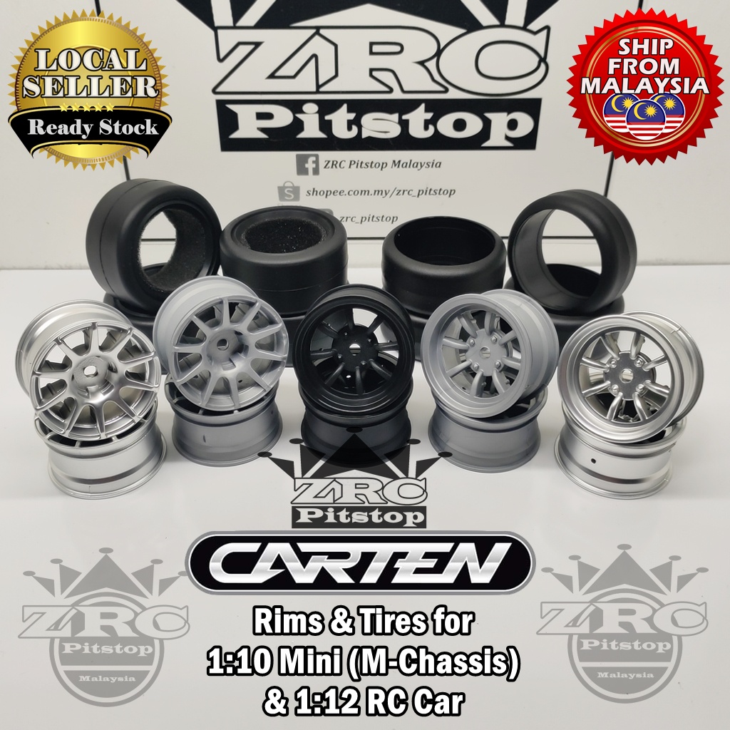 ZRC Carten 1/10 M Chassis Mini RC Car Wheel 1/12 Drift Onroad Tires Rim ...