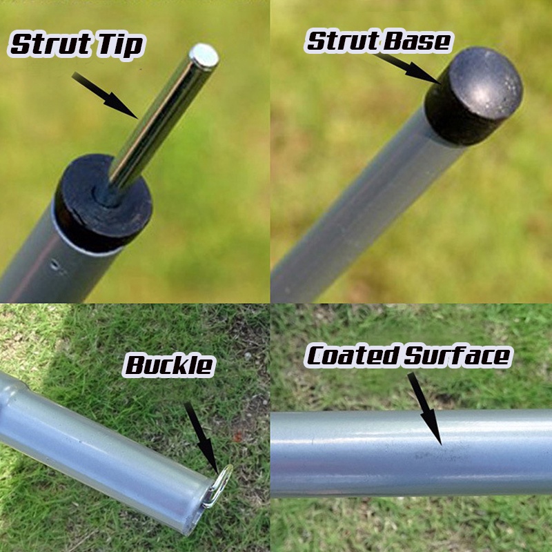 JDEX 1SET 2PCS TENT TARP POLE 2M Tent Pole Telescopic Adjustable tarp ...