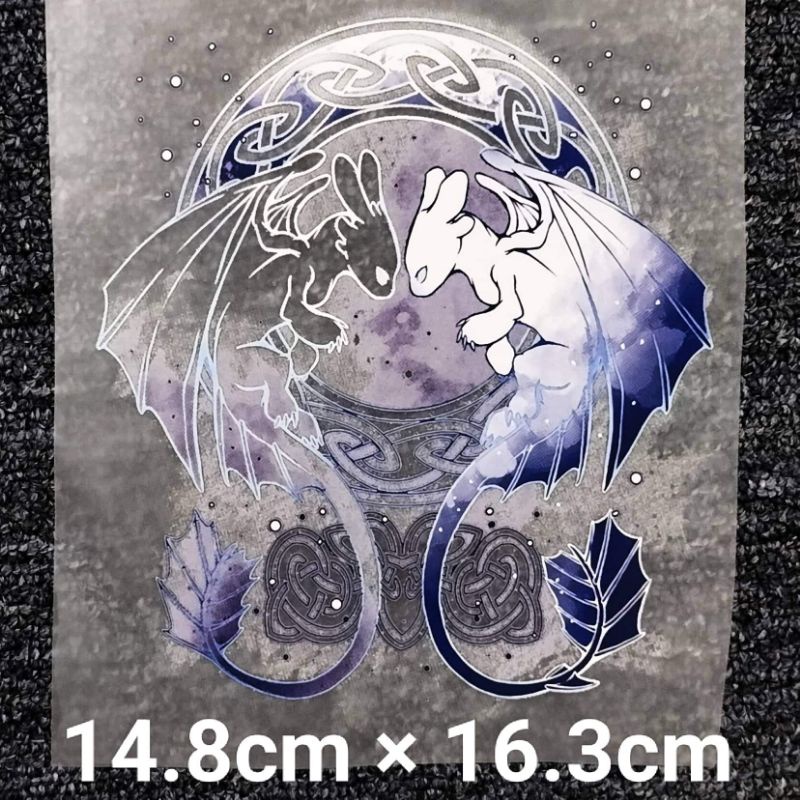 ST 204 httyd dragon READYSTOCK heat transfer sticker/ Iron on sticker ...
