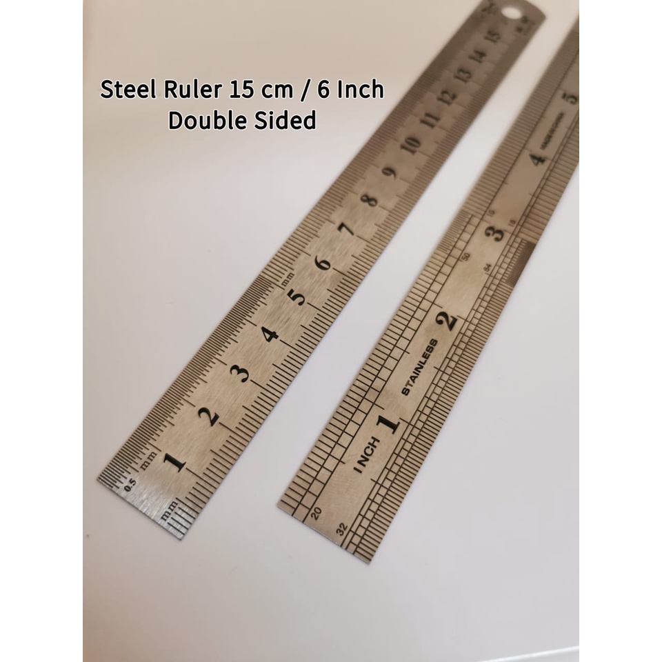 [STAT] Steel Double Sided Ruler 15cm (6 inches) Pembaris Besi 铁尺 (1 Pcs ...