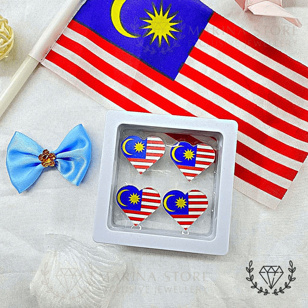 Baby Brooch Pin Tudung Bendera Malaysia Brooch Bunga Merdeka Kerongsang ...