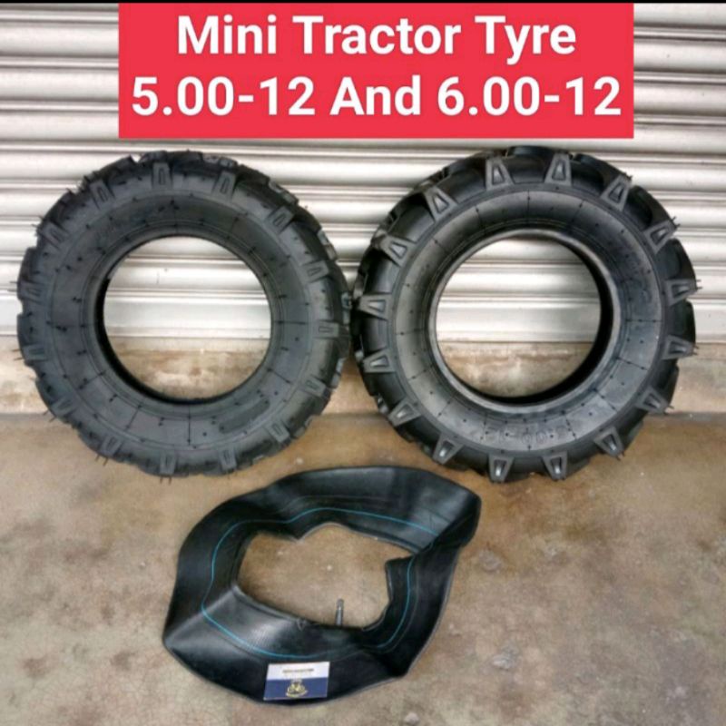 Mini Tractor Tyre Tube 5.00-12 6.00-12 Tayar Tuib Kobuta ll | Shopee ...