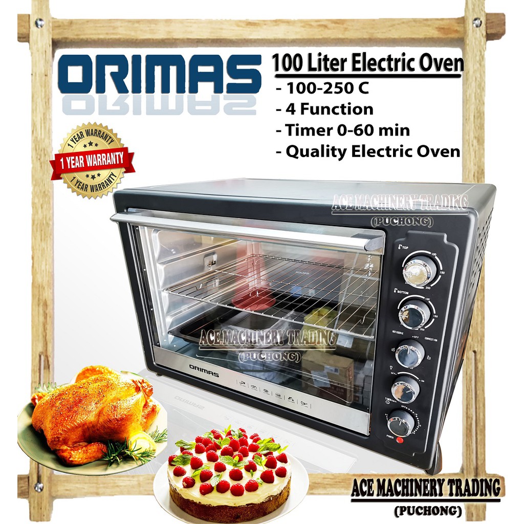 ORIMAS Electric Oven 100L 2800W Timer Function Multi Purpose Electric ...
