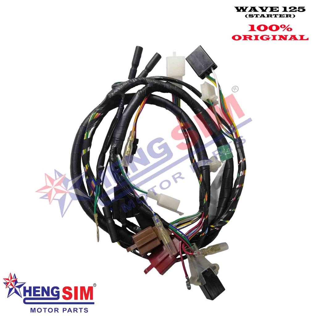 WAVE 125 (ORIGINAL) WIRING BODY WIRE HARNESS FULL SET HONDA | Shopee ...