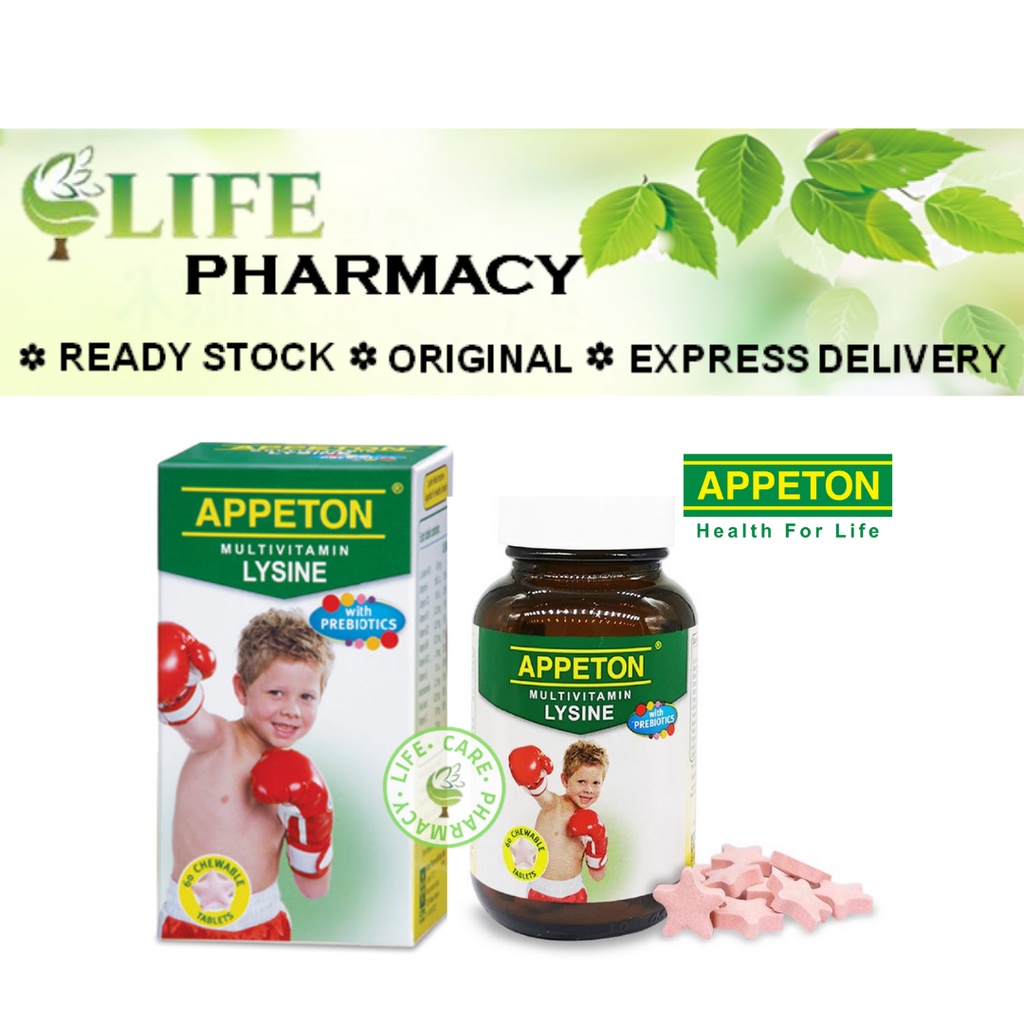 APPETON Multivitamin MV Lysine Chewable Tablet/SYRUP Improved Appetite ...