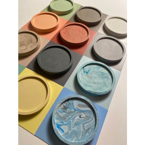 (BUY ONE GET ONE FREE) Concrete coasters custom design, Modern Coasters ...