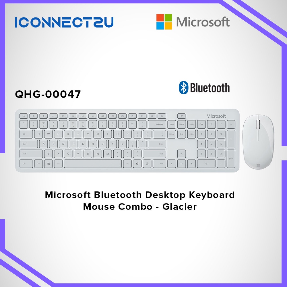 MICROSOFT BLUETOOTH DESKTOP COMBO KEYBOARD MOUSE GLACIER - QHG-00047 | Shopee Malaysia