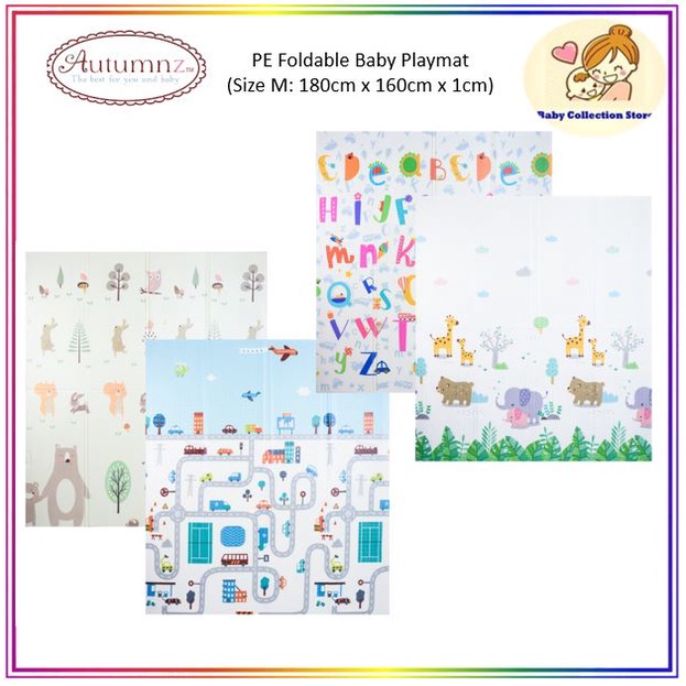 Autumnz - PE Foldable Baby Playmat (Size M: 180cm x 160cm x 1cm / Size ...