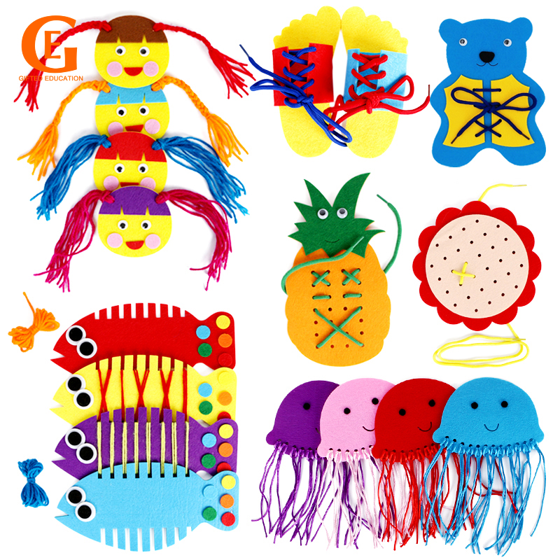Children Learn To Tie Laces Toy Kids Montessori Early Educational Fine ...