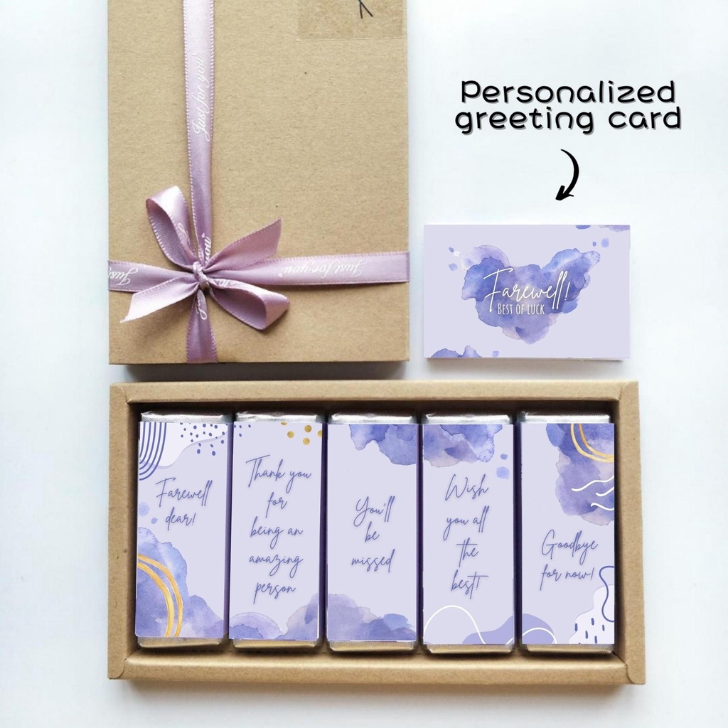 FAREWELL chocolate box with personalized greeting card | surprise gift ...