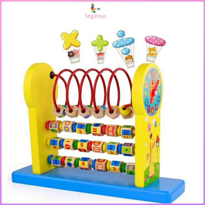 Wooden Calculating Rack Early Learning cognitive puzzle toy Kid/Baby ...
