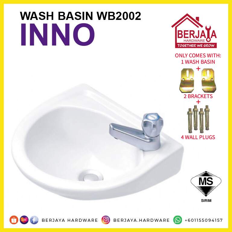 🔥READY STOCK | ORIGINAL🔥 INNO WB 2002 Wall Hung Ceramic Basin for ...