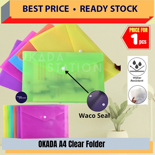 A4 CLEAR BAG HOLDER + WALCO SEAL / DOCUMENT HOLDER / Fail A4 / Clear ...