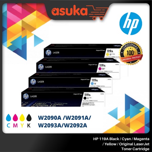 HP 119A Black / Cyan / Magenta / Yellow / Original LaserJet Toner ...