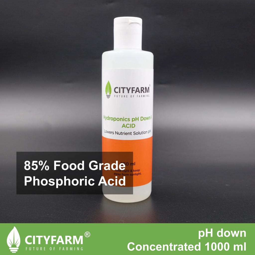 Hydroponics pH Down Acid CONCENTRATED 1000ml (85% Food Grade Phosphoric ...