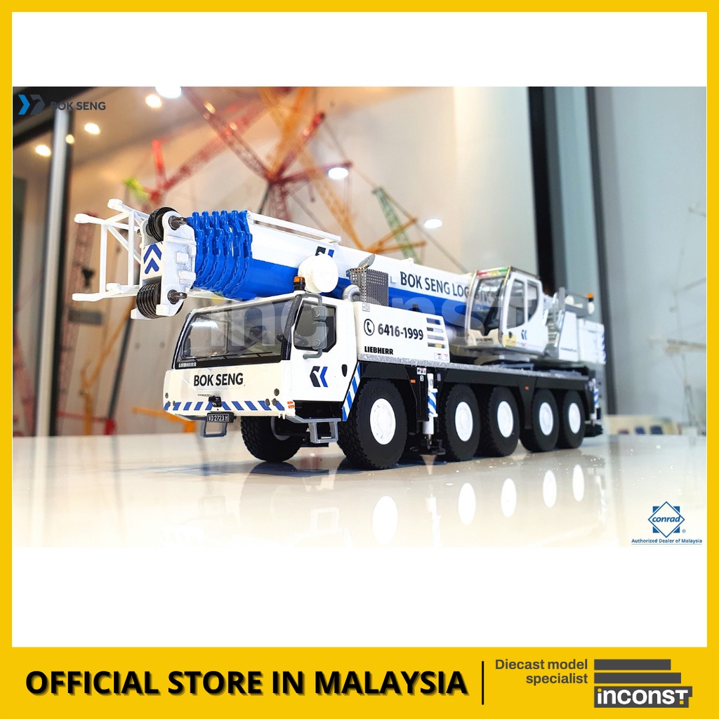 INCONST | Conrad Liebherr LTM1110-5.1 Mobile Crane Bok Seng Construction Diecast Scale 1/50 ...