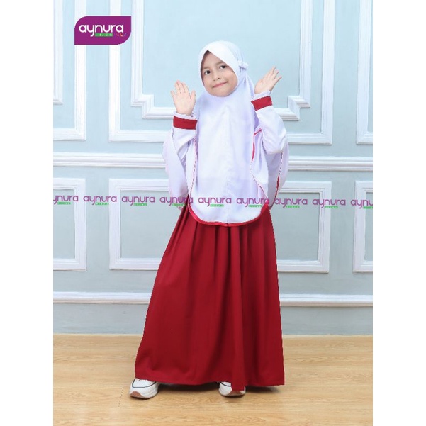PUTIH MERAH Girls' elementary school uniform, Gamis set, Red and White ...