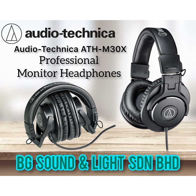 Audio Technica ATH-M30X Professional Monitor Headphones ( M30X ...
