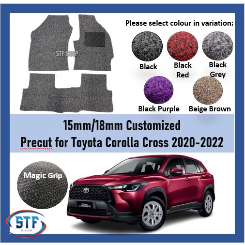 Toyota Corolla Cross 2020-Present OEM PRECUT PVC Carpet Magic Grip ...