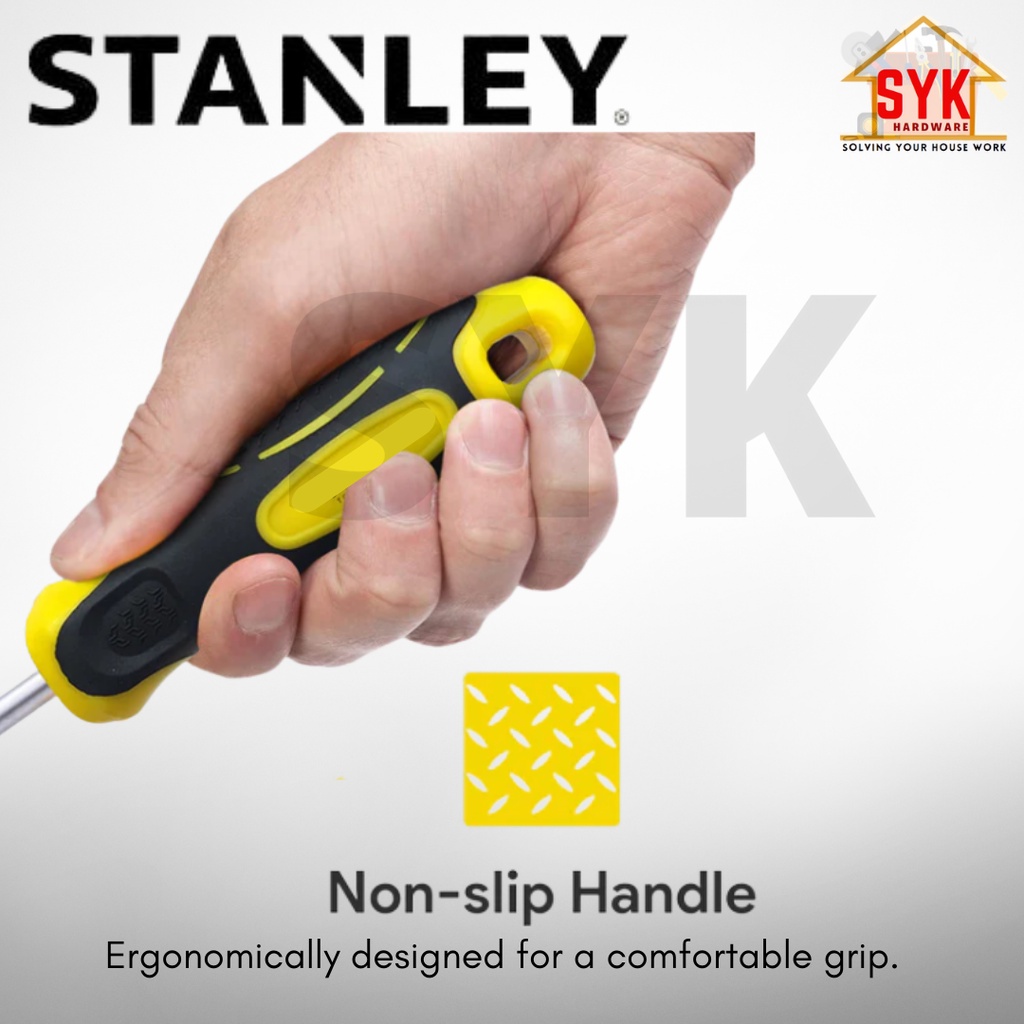 SYK Stanley STMT66673 8Pcs Philips Slotted Cushion Grip Screwdriver Set ...