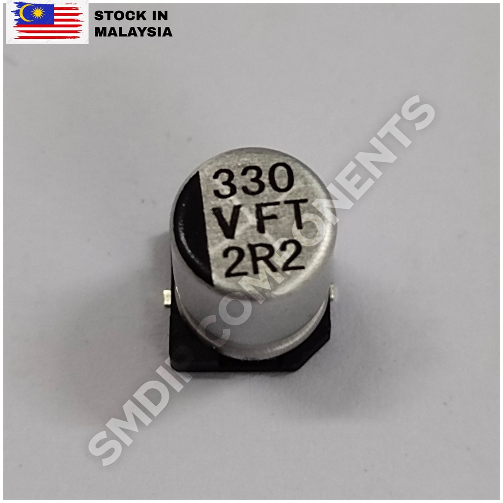 Japanese-Grade 330uF 35V 105°C, SMD Capacitor, 8mm X 10mm | Shopee Malaysia
