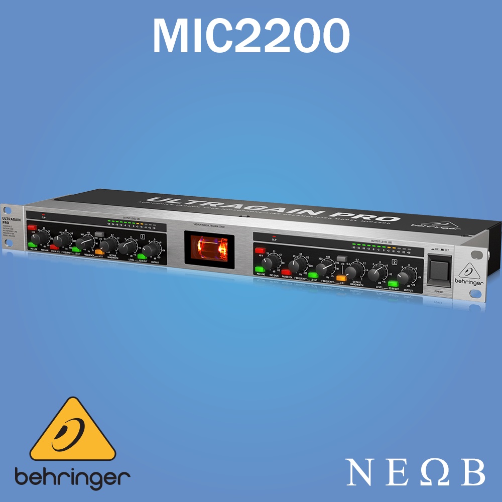 BEHRINGER MIC2200 Audiophile Vacuum Tube Microphone/Line Preamplifier ...