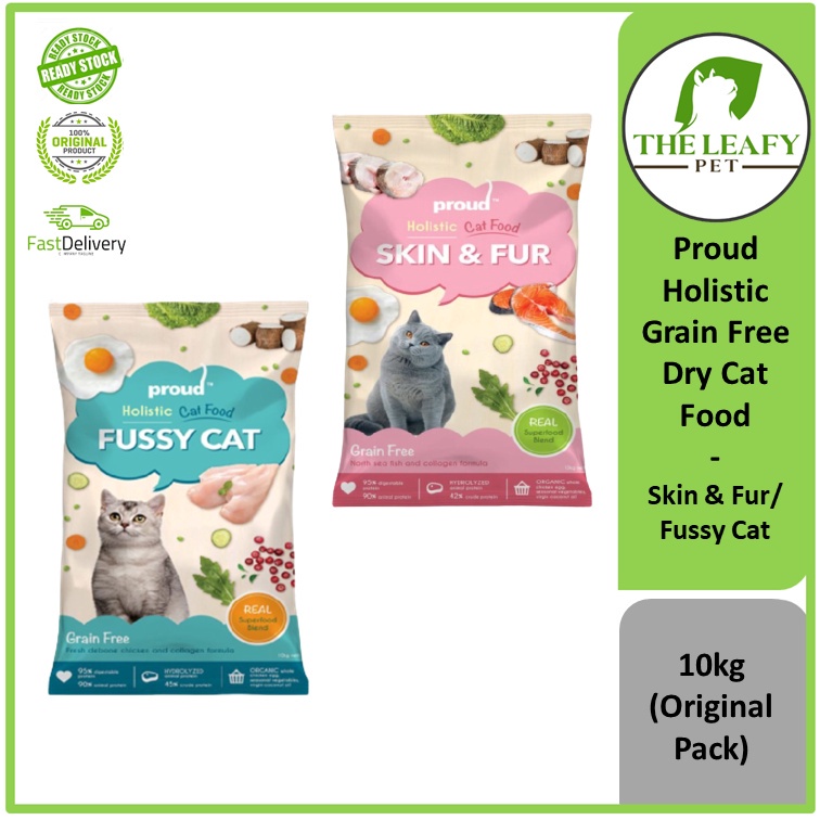 Proud Holistic Grain Free Dry Cat Food Skin & Fur / Fussy Cat - 10kg ...