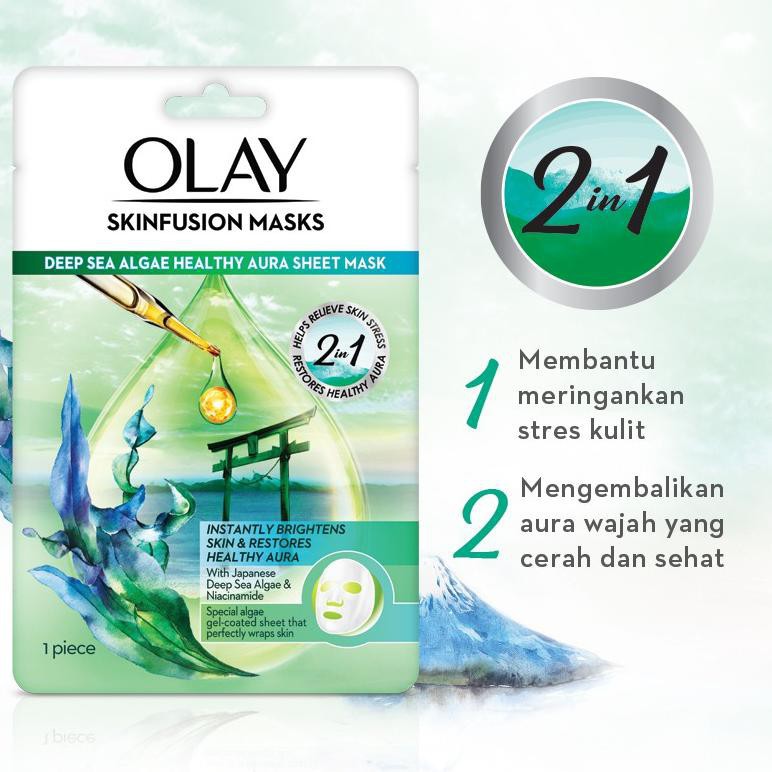 Japanese Deep Sea Algae Healthy Aura Sheet Mask Unit | Shopee Malaysia