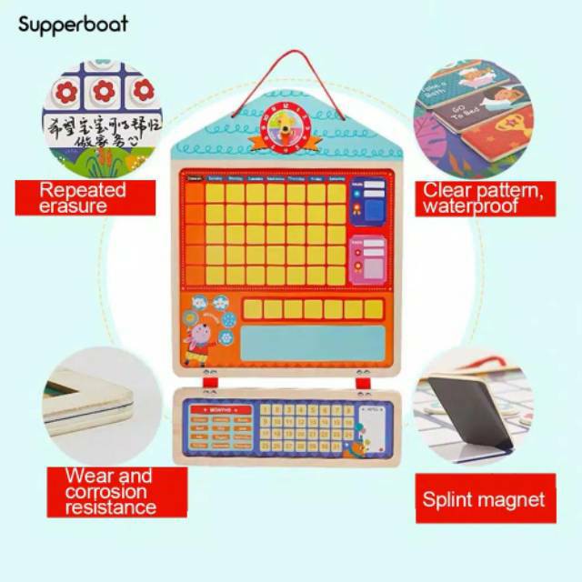 Magnetic reward chart Disiplin Child responsibility Magnetic Board ...