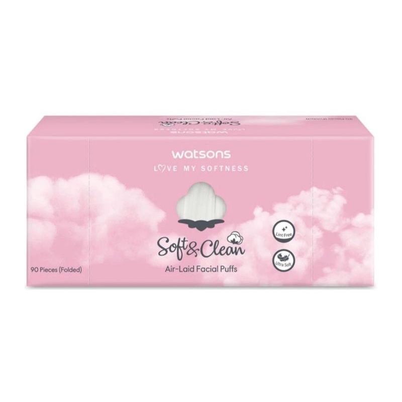 GUARDIAN / WATSONS Facial Cotton Puff, Square, Round Soft & Care Ultra ...