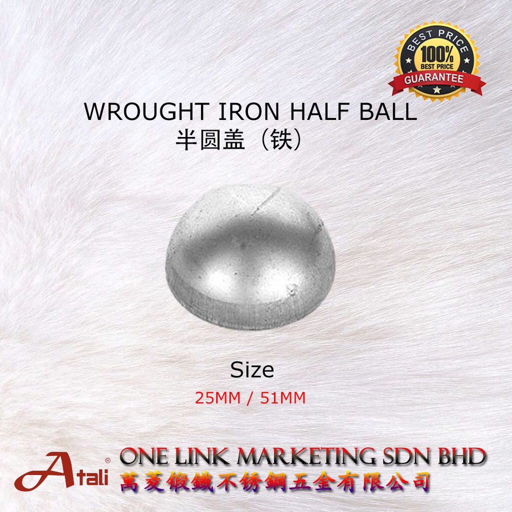 🔥READY STOCK🔥WROUGHT IRON GATE DOOR ACCESSORIES HALF BALL 半圆盖（铁）J138 J062 | Shopee Malaysia